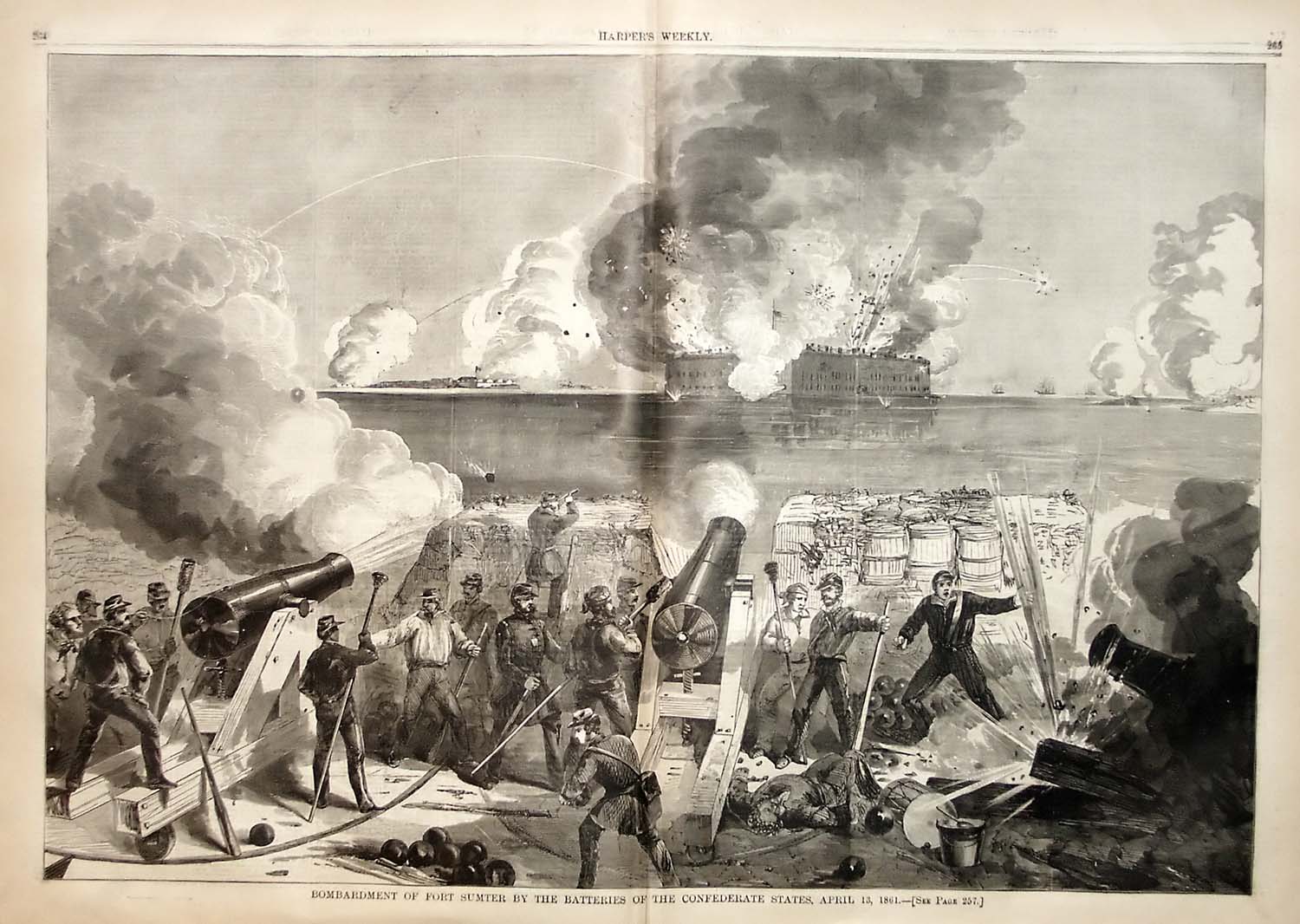 First Shot Of Civil War Fired At Fort Sumter In Charleston SC First Shot Of Civil War Fired At Fort Sumter In Charleston SC